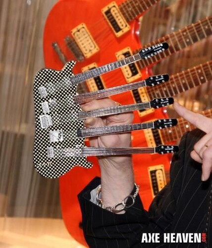 Buy Axe Heaven Rick Nielsen Five-neck Checkered Mini Guitar Replica ...