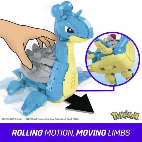 Buy MEGA BLOKS - Pokemon: Build with Motion Lapras, 527 Piece Building ...
